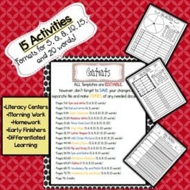 Editable Word Work - Teach Outside the Box