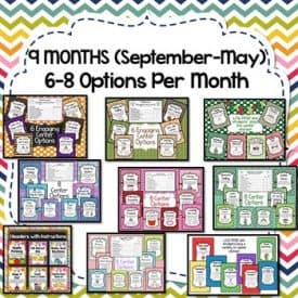 Monthly Low Prep Literacy Centers {ENTIRE YEAR BUNDLE!} - Teach Outside ...