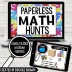 PAPERLESS Math Hunts for Distance Learning (Google Slides and Seesaw ...