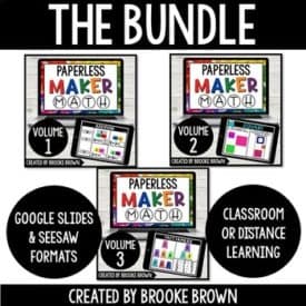 PAPERLESS Maker Math BUNDLE for Distance Learning (Google Slides ...