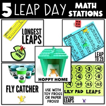 Leap Day Math Stations - Jumping Frog Leap Year Math Activities & Games ...