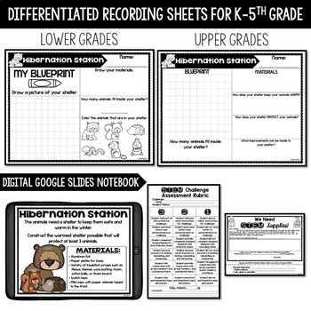 Hibernation Station STEM Challenge (Winter STEM Activity) - Animals in ...