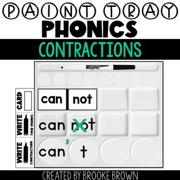 Paint Tray Phonics - CONTRACTIONS {Science of Reading} - Teach Outside ...